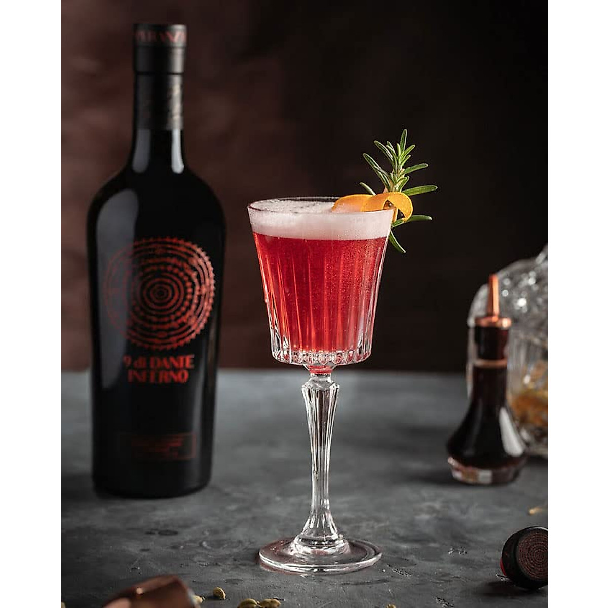 HISTORY COMPANY Il Ristorante Toscano “City of Crystal” Wine Glass 2-Piece Set, Crafted in the Tuscany Region of Italy (Gift Box Collection)