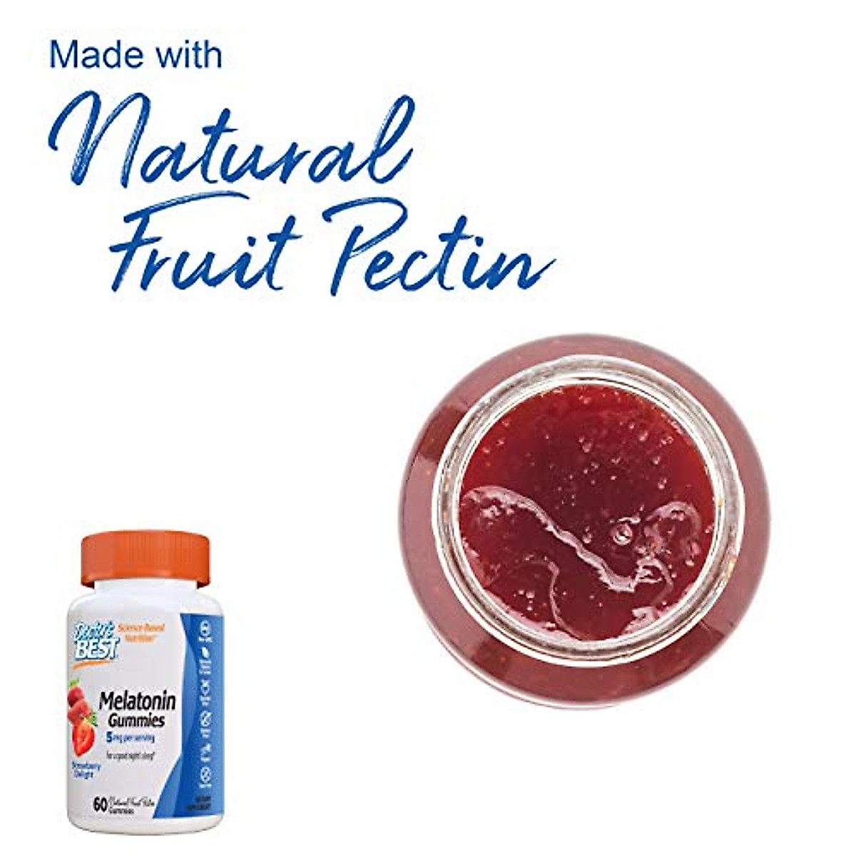 Doctor's Best Melatonin Gummies- 5 mg per Serving, Helps Promote Healthy Sleep, Jet Lag, 60 Count