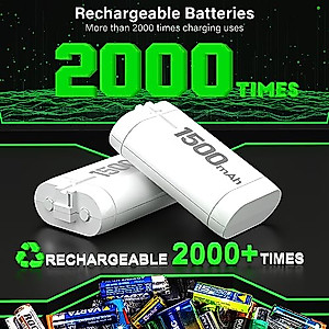 Battery Pack with Charger for Xbox Controller, 2 x 4400mWh (1500mAh) Fast Rechargeable Battery Charging Dock/Station for Xbox One, Series X/S, One S, One X, One Elite, Wireless Controller Accessory