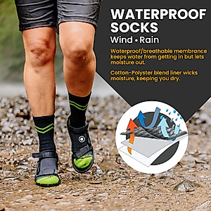 Showers Pass Crosspoint Waterproof Socks - Breathable & Water Resistance Horizon Socks - Essential For Men & Women - Gear For Any Outdoor Work Activities