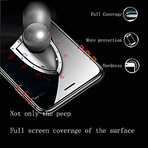 [2 Pack] Privacy Screen Protector for iPhone SE 2022 3rd Generation/iPhone SE 2020 2nd Generation/iPhone 8/iPhone 7 Full Coverage Anti-Spy Tempered Glass Film Upgrade Edge Protection Case Friendly Bubble Free [4.7 inch]
