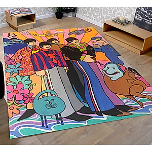 Beatles Rug, Beatles Fan Rug, Teen Room Rug, Living Room, Non-Slip Rug, Office Rug, Printed Rug, Cool Rug D639.5 (47”x70”)=120x180cm