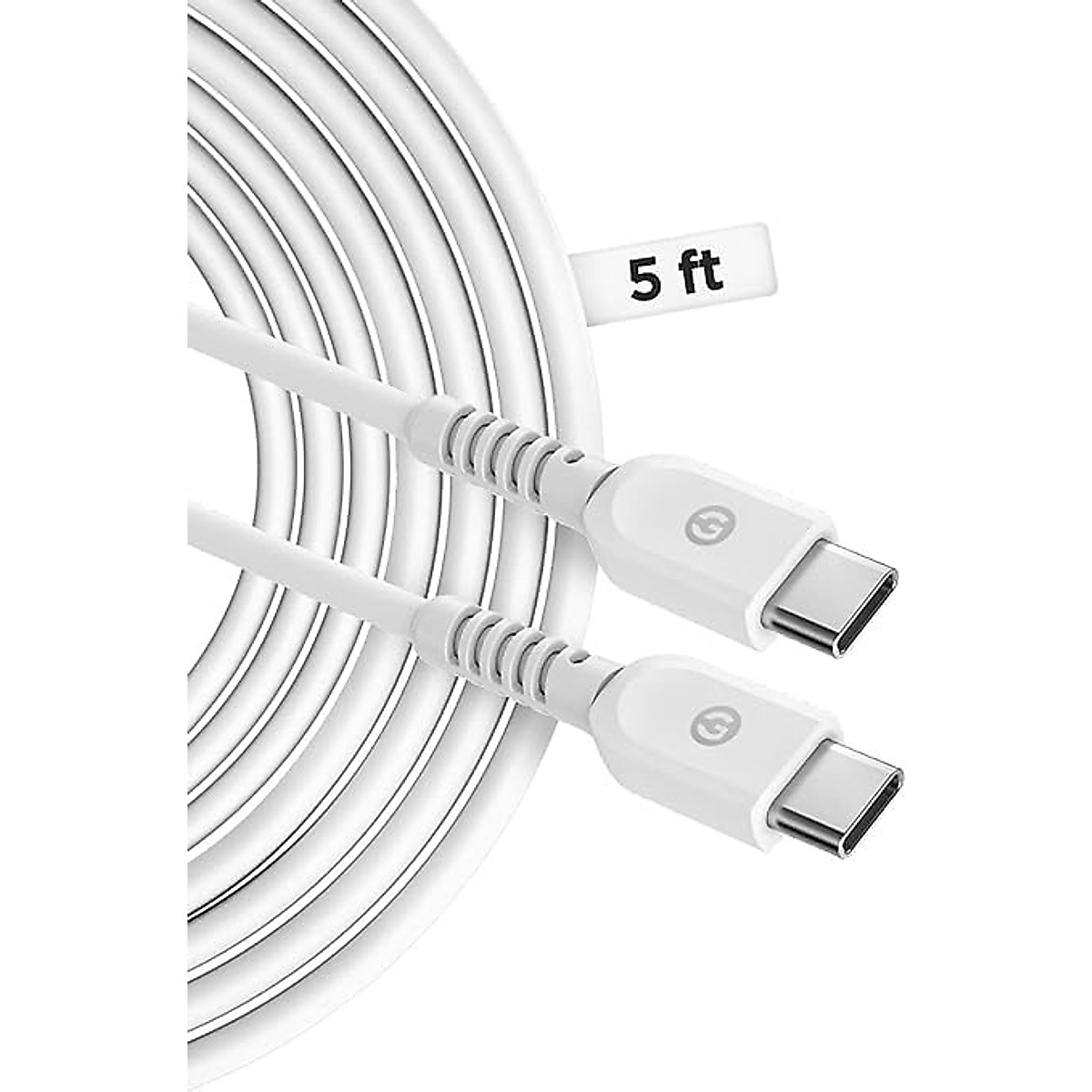 Flat 2-Port USB C Wall Charger, Ultra Slim Dual Power Adapter with Type-C Cable (20W) Fast Charging for iPhone 15, Pro Max/Samsung Galaxy Models (Folding Prongs)