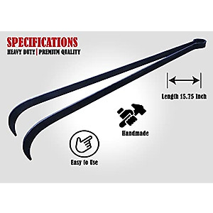 Charcoal Tongs, BBQ Charcoal Tongs, 15.75 Inch, Charcoal Tongs For Grill, Heavy Duty, Charcoal Cherry Picker Tool, Charcoal Grill Rake, Charcoal Grill Poker, Fire Tongs, Camping Fire Poker,Grill Tongs