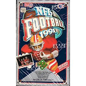 1991 Upper Deck NFL Football Trading Cards Premiere Edition - Unopened Box (36 packs/Box) - Possible Brett Favre RC!