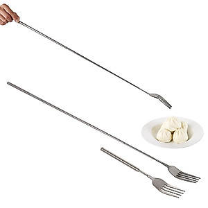 ORULA Telescopic Fork,Extendable Fork,Extending Fork,64cm Long Stainless Steel Retractable Fork Extendable Dinner Fruit Dessert Fork 8.7~25.4in