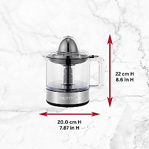Holstein Housewares 27-oz Electric Citrus Juicer, Black/Stainless Steel - Ideal for Freshly Squeezed Orange, Lemon, Grapefruit Juices for Breakfast or Drinks