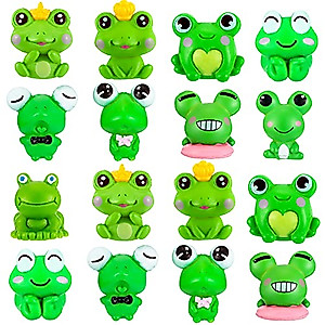 Jetec 45 Pieces Cute Frog Miniature Figurines Mini Garden Frog Ornaments Animals Model Fairy Garden Miniature Landscape DIY Craft for Home Party Decoration Supplies Ornament Accessories, 9 Styles