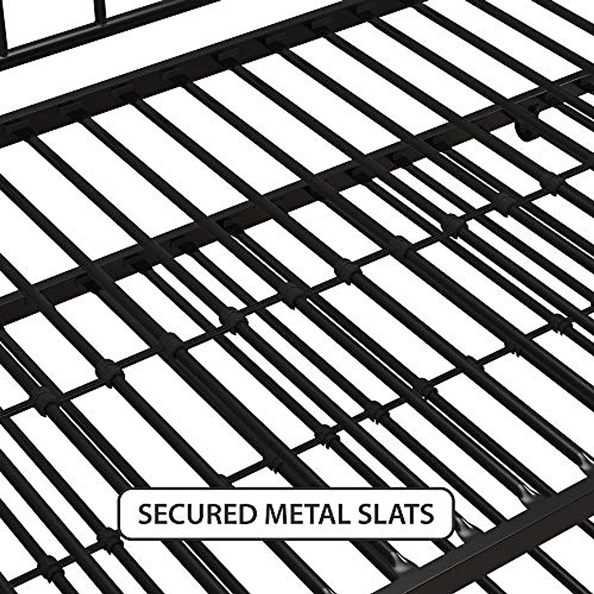 Novogratz Bushwick Metal Daybed & Trundle, Twin Size Frame, Black