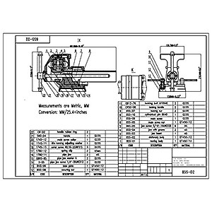 Yost Vises 855-D2 Industrial Grade Reversible Vise, 5.5", Blue