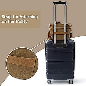 BAGSMART Camera Bag, SLR DSLR Canvas Camera Case, Vintage Padded Camera Shoulder Bag with Rain Cover for Women and Men, Khaki