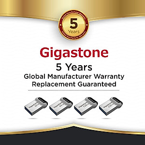 GIGASTONE Z90 [2-Pack] 64GB USB 3.2 Gen1 Flash Drive, Mini Fit Metal Waterproof Compact Pen Drive, Reliable Performance Thumb Drive, USB 2.0 / USB 3.0 /USB 3.1 Interface Compatible