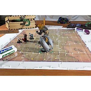 Interchangeable Clear Battle Tiles Great for D&D and RPG Games Combo Pack ~ 4-Small, 4-Big