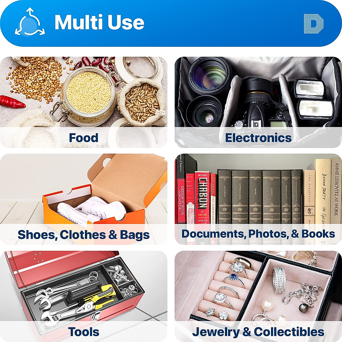 Dry & Dry 30 Gram [20 Packets] Silica Gel Packets Desiccants, Silica Packets - Rechargeable Silica Gel Packs, Silica Gel Packets, Desiccants Packets, Silica Gel