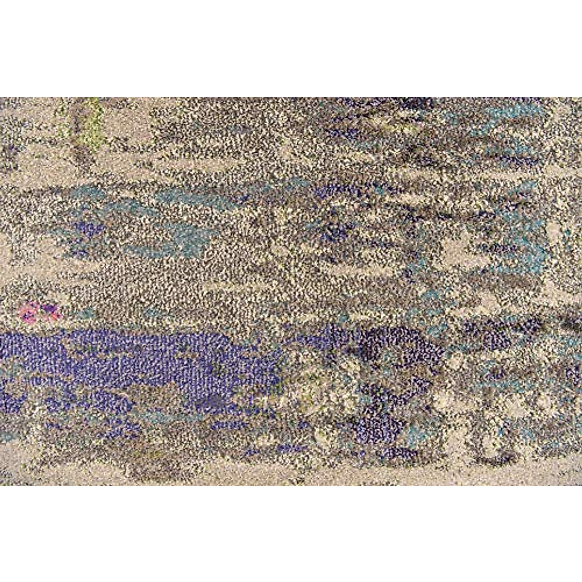 Unique Loom Chromatic Collection Modern Rustic & Vibrant Abstract Area Rug for Any Home Décor, 8' 0" x 8' 0", Beige/Gray