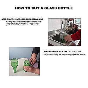 Odorkle Carbide Cutting Wheel Glass Bottle Cutter Adjustable Bottles Neck Cutter Machine Bottle Cuttting Tool