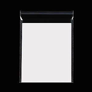 UUYYEO 100 Pcs Clear Plastic Cello Bags - Sealable, Transparent, Resealable, Self-Sealing, 5 x 7in