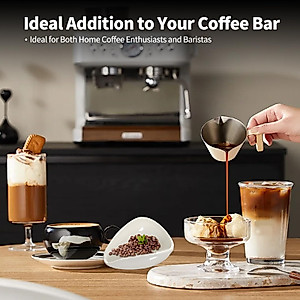 YAFIYGI Coffee Bean Dosing Cup with Coffee Bean Spritzer Measuring and Weighing Bowl White Ceramic Coffee Bean Container Cha He Tray Espresso Cupping Container Dispenser Loose Tea Flower Petals Tea