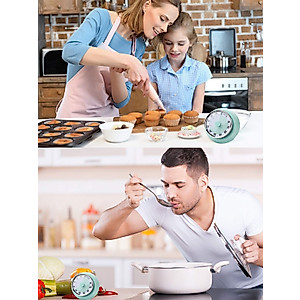 Kitchen Timer Magnetic, Kitchen Cooking Timer Reminder, 60 Minute Visual Countdown Timer No Battery Required Magnetic Baking Time Management Timer (Green)