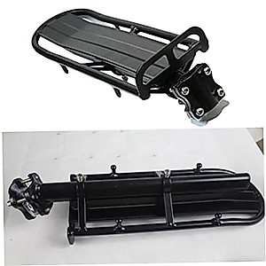 KUYYFDS,Bike Rack Bicycle Aluminum Touring Carrier Frame Mounted for Heavier Side Loads Black 1pc Bike Rack Bike Accessories Bike Fender