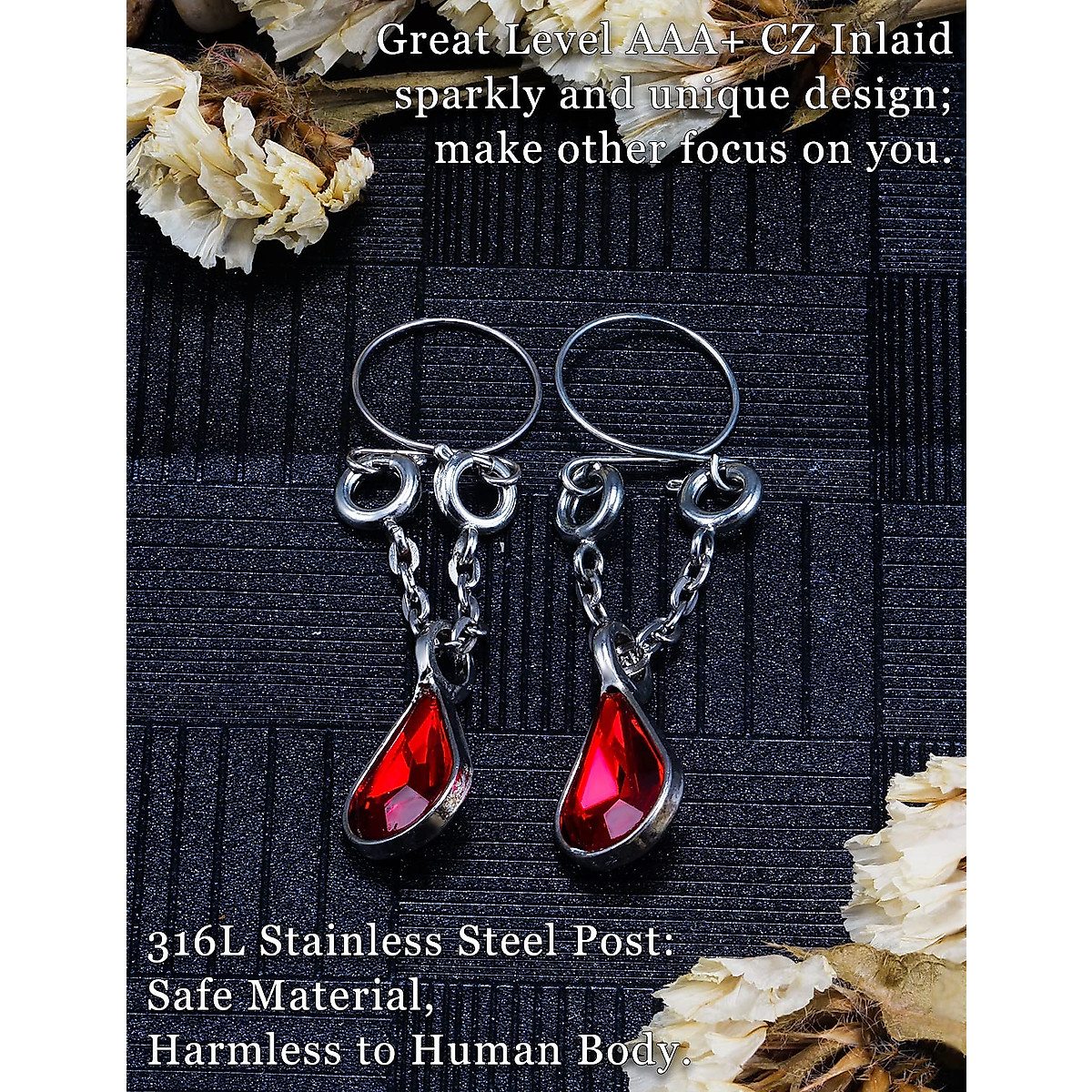 Oufksiyy Fake Nipple Ring Stainless Steel Non-Piercing Nipple Rings Clip On Nipplerings Faux Body Piercing Jewelry for Women Men 26PCS