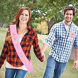 GDTO8820 CoolerthingssDG, Growing A Princess Baby Shower Pink Sash Daddy To Be Tinplate Badge Pin Kit