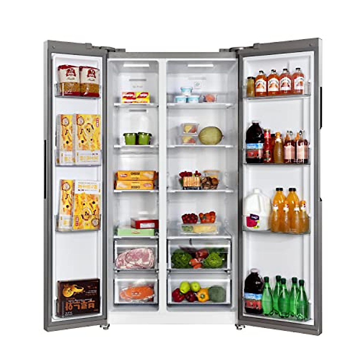 Hamilton Beach HBF2064 20.6 cu ft Counter Depth Full Size Refrigerator, Side Doors, Stainless