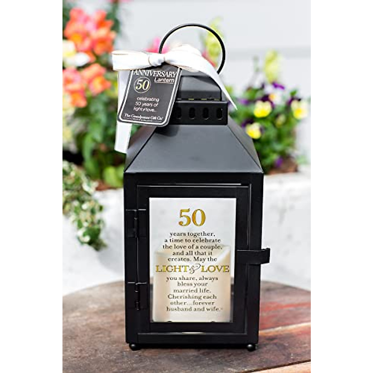 Celebrating 50 Years Together - 50th Wedding Anniversary Lantern - Golden Anniversary Keepsake