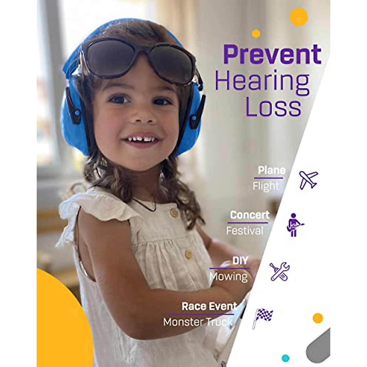 Vanderfields Noise Cancelling Headphones for Kids, Toddlers & Children Age 3-16 Years - 21dB NNR - Blue - Ear Protection for Kids, Autism - Sound Blocking Kids Hearing Protection Earmuffs