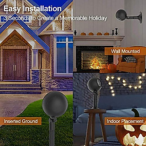 Auxiwa Halloween Lights Outdoor Decorations Projector Show Indoor LED Pumpkin Projection Outside Spotlight for Holiday House Wall Landscape Party Decorations