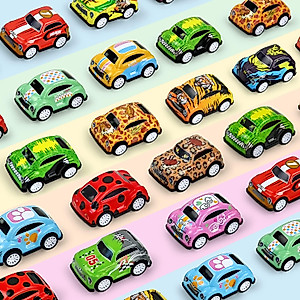 Vileafy 30 Bulk Mini Pull Back Cars -Goodie Bag Stuffers for Kids 3-5, Birthday Return Gifts, Carnival Prizes for Boys and Girls Party Favors and Class Treasure Box