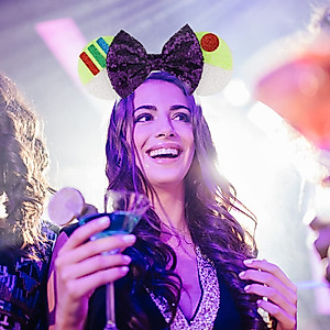 YUNISS Mouse Ears Headbands,Sequin Mouse Ears for Women Girls Princess Dress Accessories Decorations Party (TG-Buzz Lightyear)