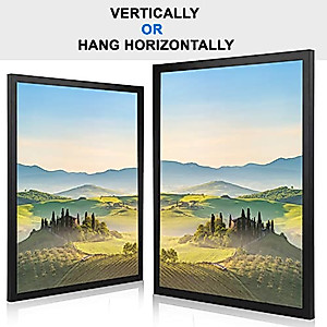HUKONHEP 12x16 Black Picture Frames, Photos Frame with Plexiglass, Wall Gallery Photo Frames, Horizontal and Vertical for Wall Mounting, Home Office Decoration