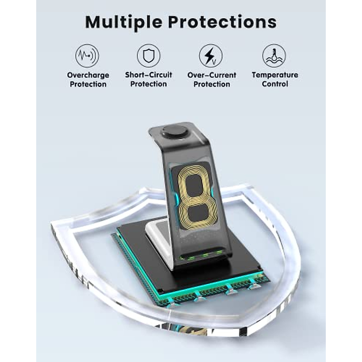 JoyGeek Wireless Charging Station for Samsung, Upgraded Android Charging Station, 3-in-1 Wireless Charger for Samsung Galaxy Watch5(Pro)/4/3/Active2/1, Galaxy S23(Ultra)/S22/S21/S20/Note 20, Buds2/Pro