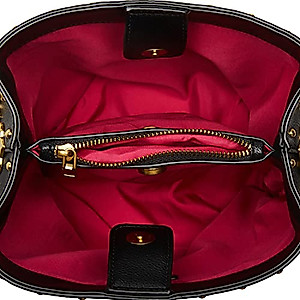 Betsey Johnson Knock Out Bucket Bag, Black