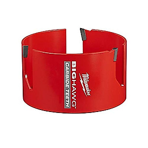 Milwaukee 49-56-9295 BIG HAWG Carbide Hole Saw (2-1/8, 2-9/16, 3, 3-5/8, 4-5/8 Inches) Kit (9-Piece) with PACKOUT Case