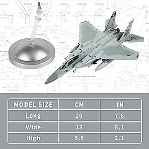 Lose Fun Park 1：100 F-15 Eagle Fighter Diecast Metal Fighter Military Planes Model Aircraft Model Airplane for Collection