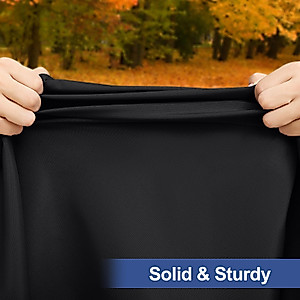 homing Rectangle Table Cloth Cover, Waterproof Polyester Elastic Fitted Tablecloth, Fits for 6 Foot Folding Tables, Washable Table Protector for Picnic, Camping, Outdoor (Black, 30" x 72")