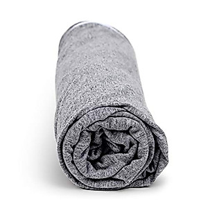 Pharmedoc Pregnancy Pillow Replacement Jersey Cover (Cover Only) for C Shaped Full Body Pillow - Body Pillow Cover Only - Grey