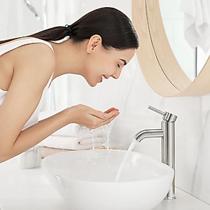 VOTON Vessel Sink Faucet Chrome Modern Tall Bathroom Faucets Single Handle One Hole Rv Vanity Lavatory Bathroom Sink Faucet