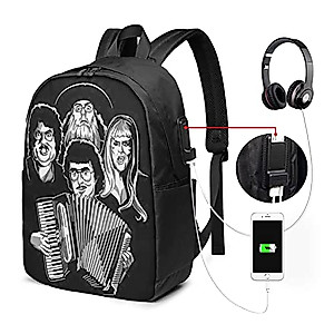 YAYMER Weird Al Yankovic Laptop Backpack Work College Backpack With Usb Port Travel Casual Daypack 17 Inch