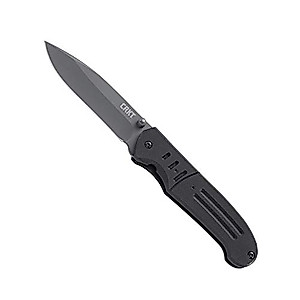 CRKT Ignitor EDC Folding Pocket Knife: Assisted Opening Everyday Carry, Serrated Edge Blade, Veff Serrations, Thumb Stud, Liner Lock, G10 Handle, Pocket Clip 6855