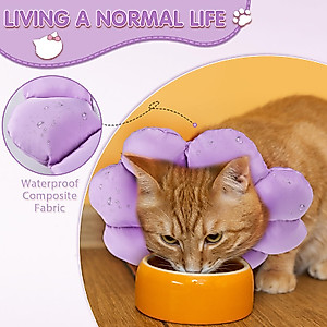 ANWA Cat Cone Collar Soft, Waterproof Cat Recovery Collar, Adjustable Soft Cone for Cats After Surgery