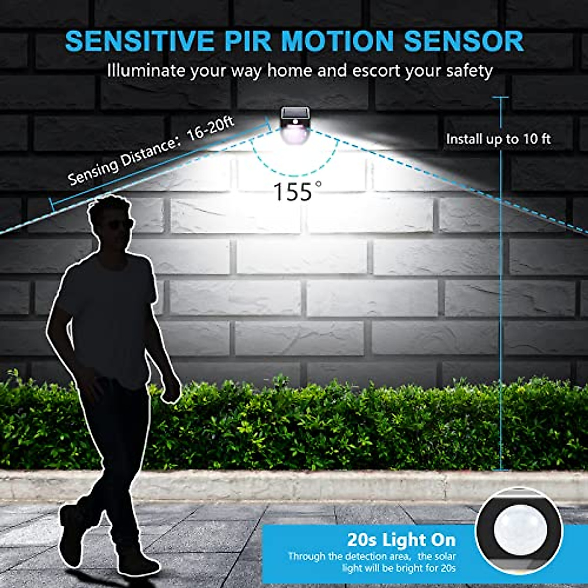 Bug Zapper Outdoor 2 Pack, RECHOO Upgraded 2-in-1 Solar Bug Zapper Mosquito Zapper Killer, Motion Sensor Outdoor Lights with 3 UV Lights, Waterproof Solar Powered Fly Zapper Killer Trap for Outdoor