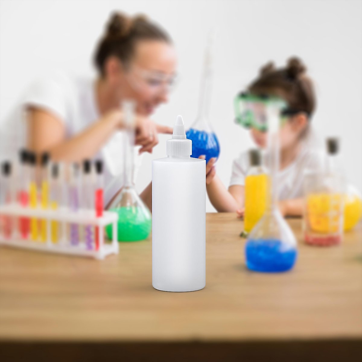 BRIGHTFROM Twist Top Applicator Bottles, Squeeze 8 OZ Empty Plastic Bottles, Refillable, Open/Close Nozzle - Hair Coloring/Multi Purpose (Pack of 2)