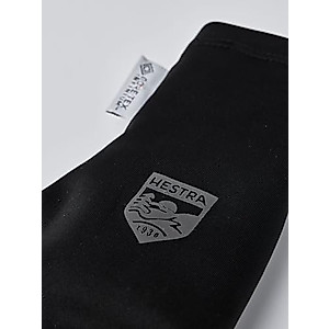 Hestra Infinium Stretch 5-Finger Glove Liner I Machine Washable, Touch Screen Compatible Liner for Added Warmth - Black - 8