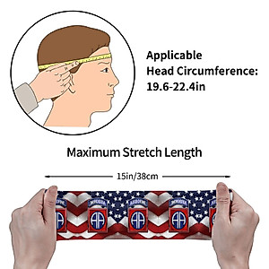 82nd Airborne Division Sports Headbands Unisex Yoga Non-Slip Quick-Drying Workout Hairband