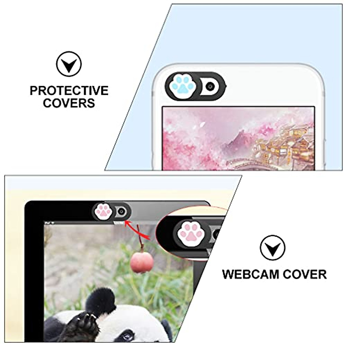 Computers Laptops Computer Camera Cover 6Pcs Cat Claw Style Webcam Covers Anti- Peeping Covers Privacy Covers Computers Laptops Anti- Peeping Covers