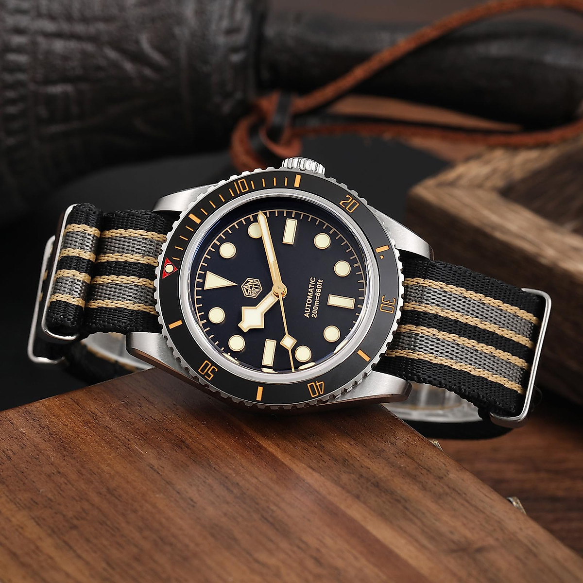 watchdives Nylon Watch Band 18mm 20mm 22mm Multicolor Replacement Watch Straps for Men Women (Black Yellow Gray, 20mm)