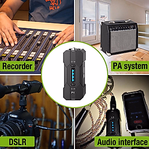 Xvive P1 Phantom Power Supply 48V/12V Switch,Up to 40 Hours of Use,Rechargeable Portable Phantom Power for Condenser/Shotgun Microphones, Mic Preamp, Recording Studios